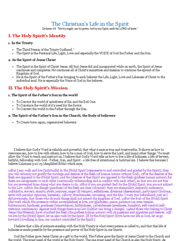 Life in the Spirit: Understanding the Holy Trinity | PDF | God The ...