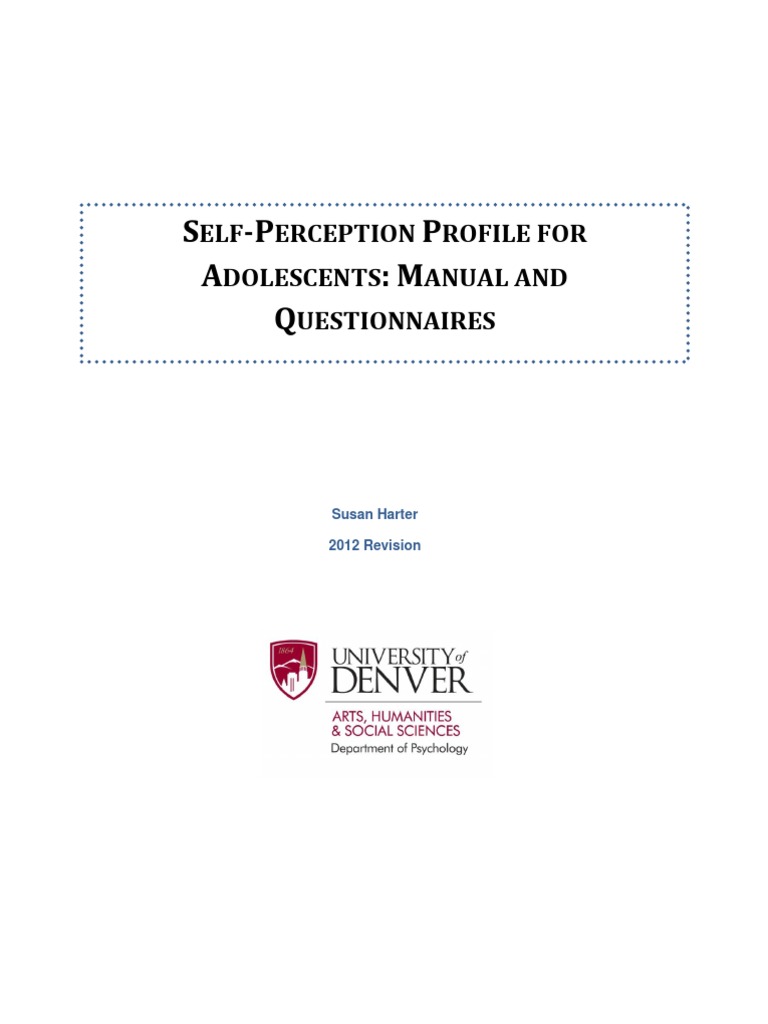 Self-Perception Profile for Adolescents | Self Esteem | Adolescence