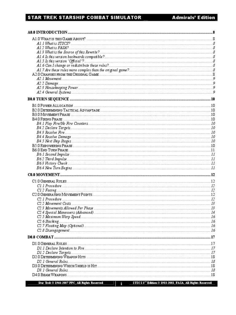 Star Trek SCS Rules | PDF | Naval Mine | Star Trek