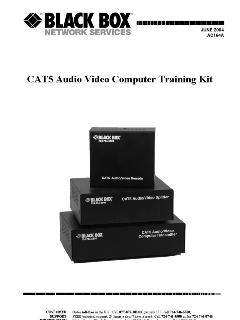 CAT5 Audio Video Computer Training Kit: JUNE 2004 AC164A | PDF ...
