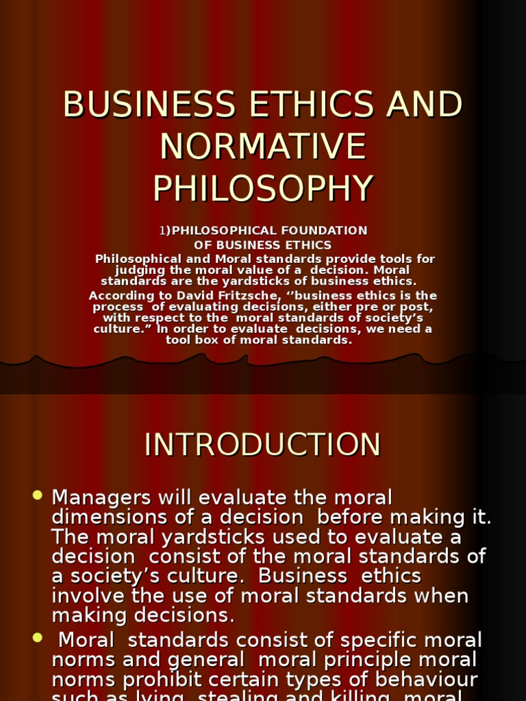 Business Ethics and Normative Philosophy | PDF | Utilitarianism | Justice