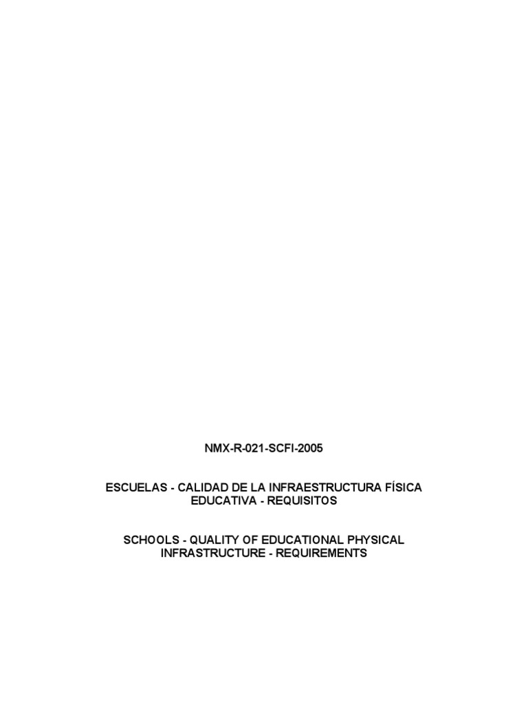 Normativa INIFED para Infraestructura Escolar | PDF