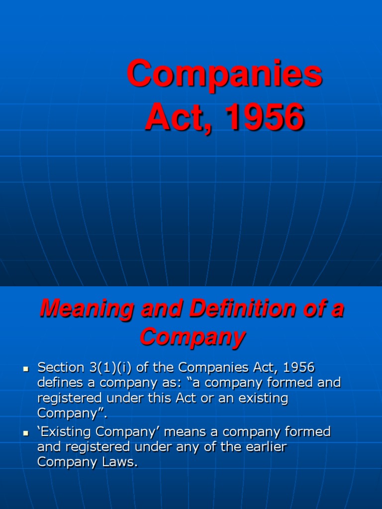 Companies Act | PDF | Privately Held Company | Legal Personality