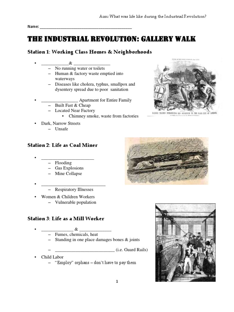 Guided Notes - IR Living Conditions | PDF | Industrial Revolution | Factory