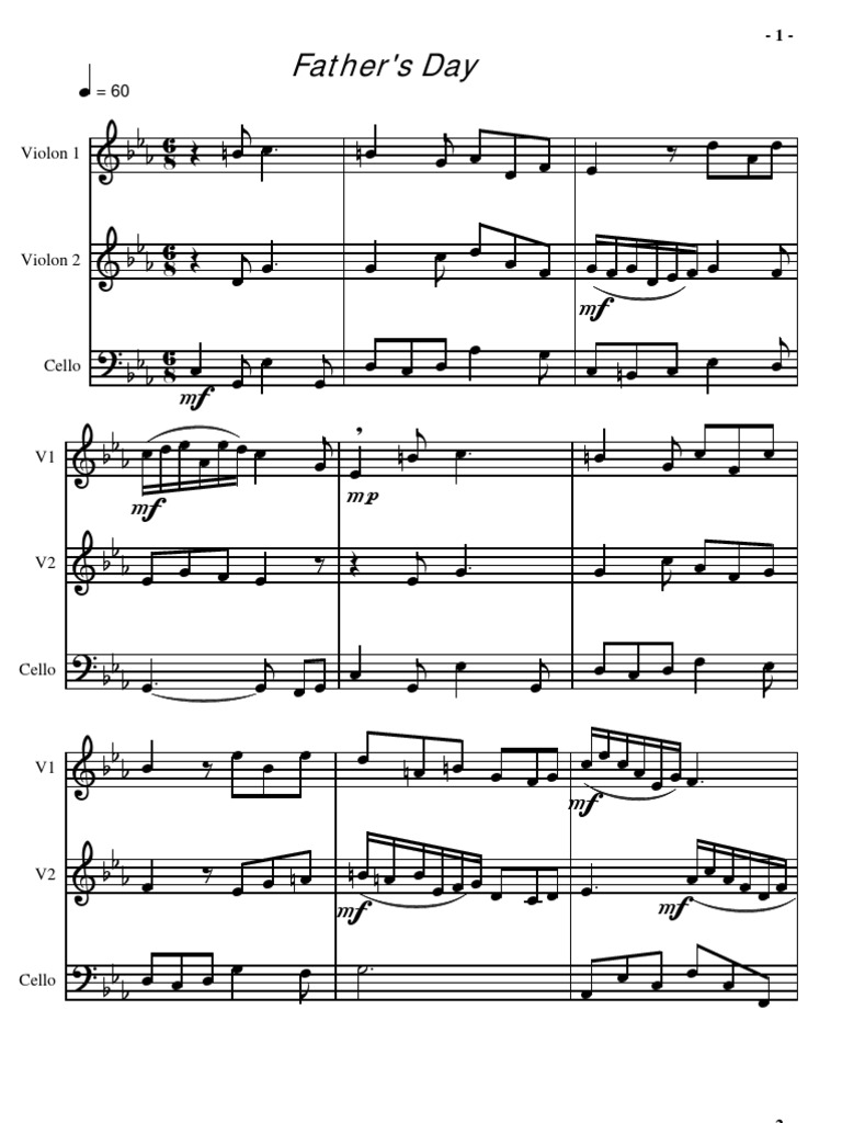 Father's Day Music Sheet | PDF