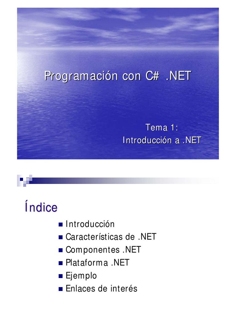 1-Introduccion A Microsoft NET PDF | PDF | .NET Framework | Microsoft Visual Studio