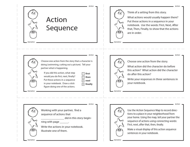 Action Sequence Mapping Guide | PDF | Language Arts & Discipline ...