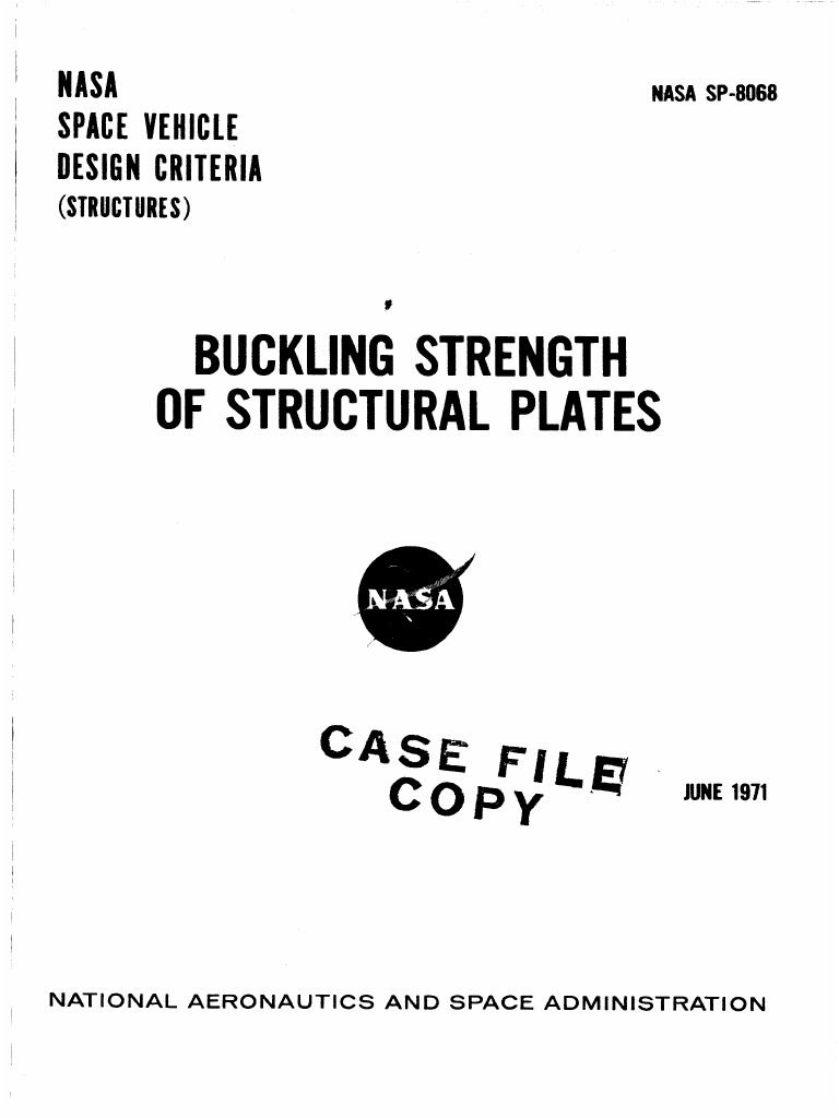 Buckling Strength of Structural Plates: Criteria and Recommended ...