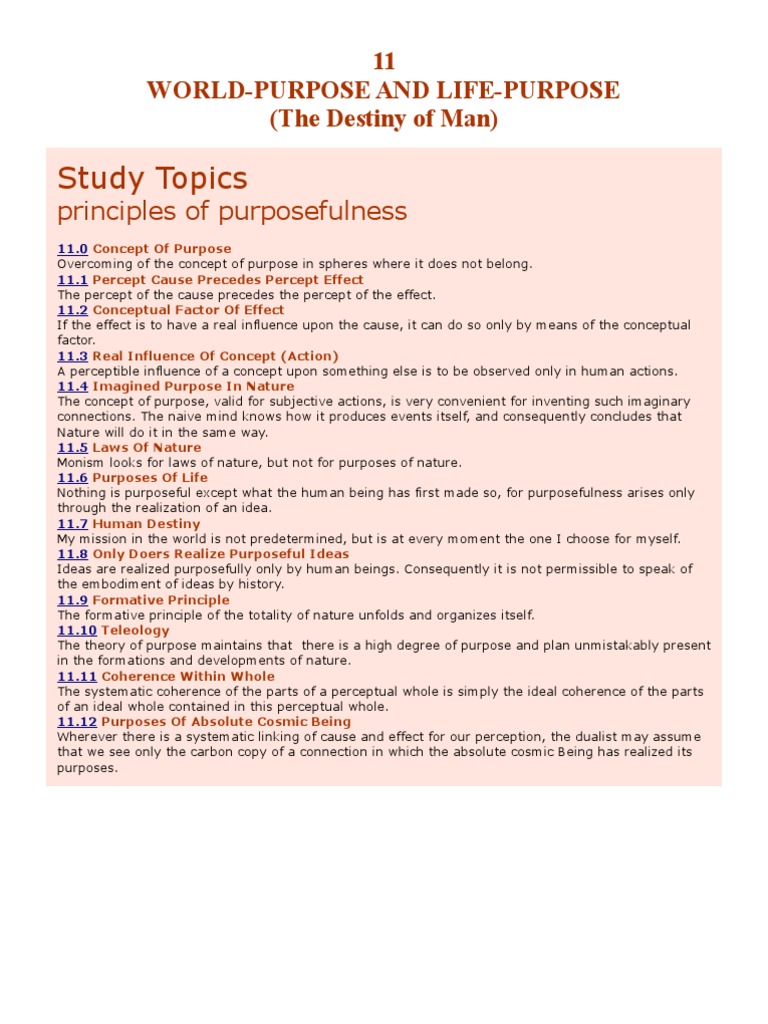 Understanding World Purpose Concepts | PDF | Causality | Free Will