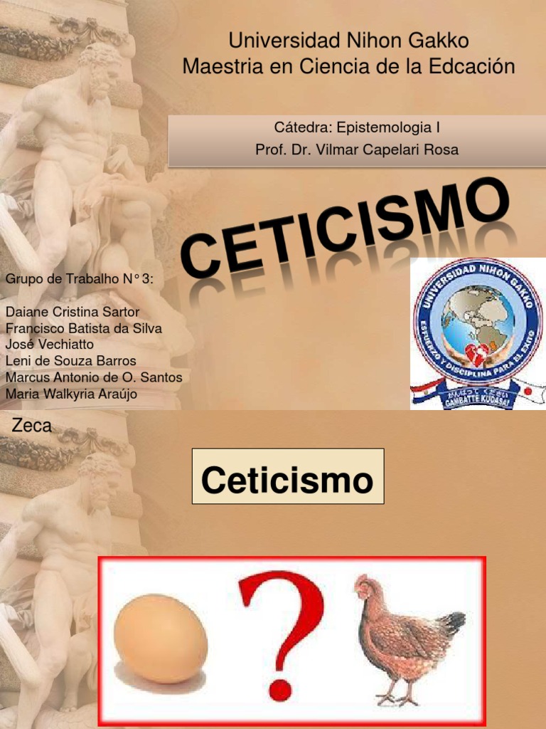 Trabalho Grupo 3 CETICISMO | PDF | Ceticismo | Agnosticismo
