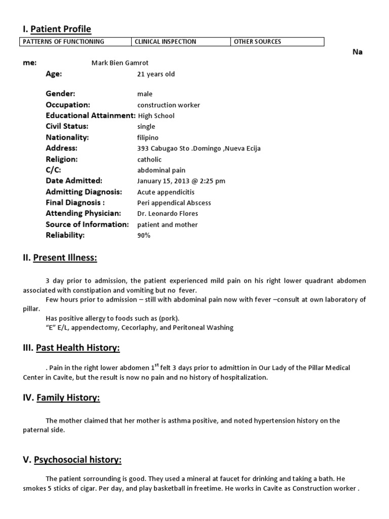 Appendicitis Case Study | PDF | Gastrointestinal Tract | Surgery