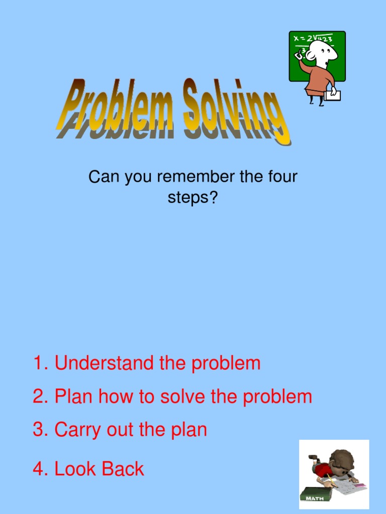 Problem Solving | PDF | Language Arts & Discipline | Self-Improvement