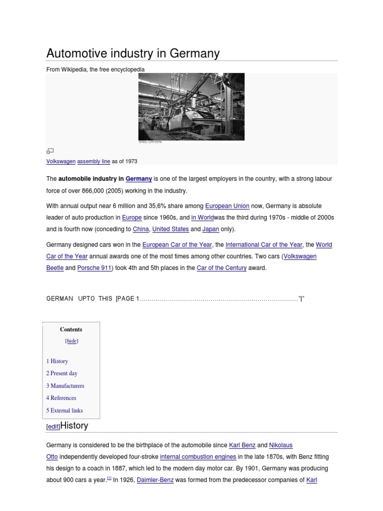 The Rise of the German Automotive Industry: From Birthplace to Global ...