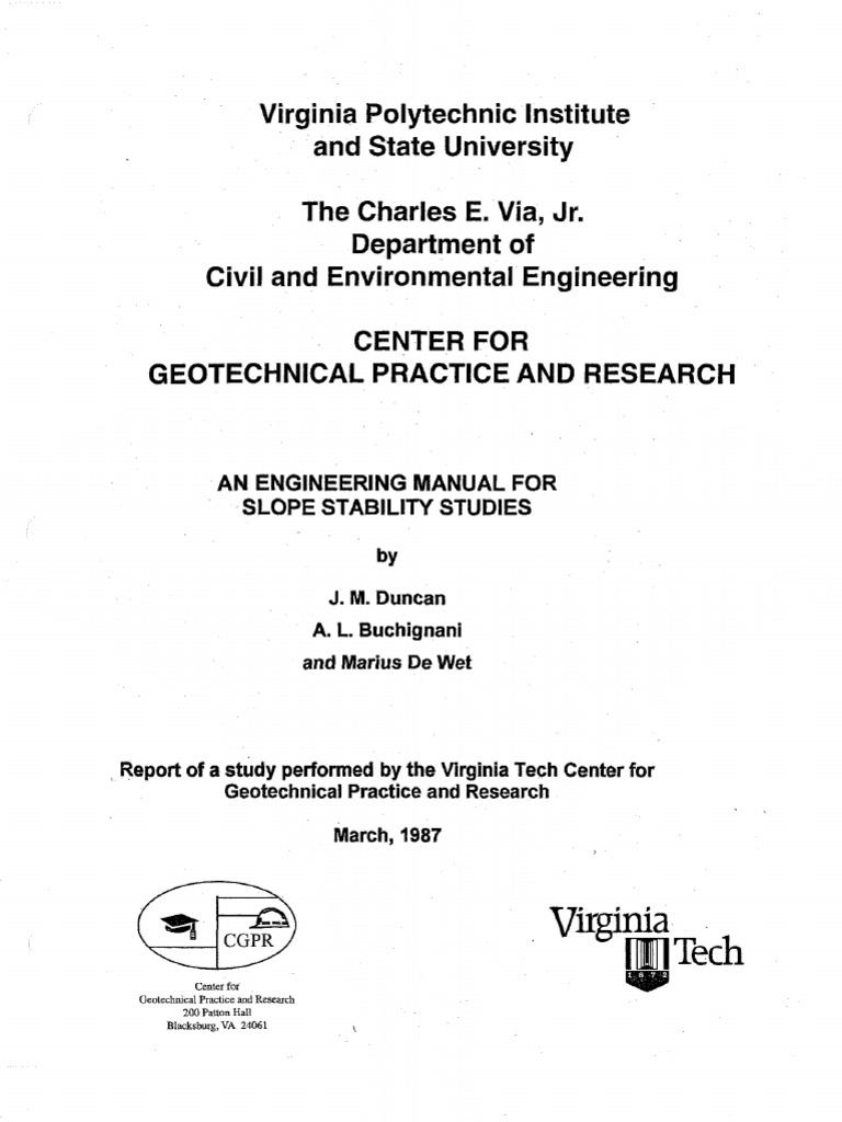 Slope Stability Engineering Manual | PDF
