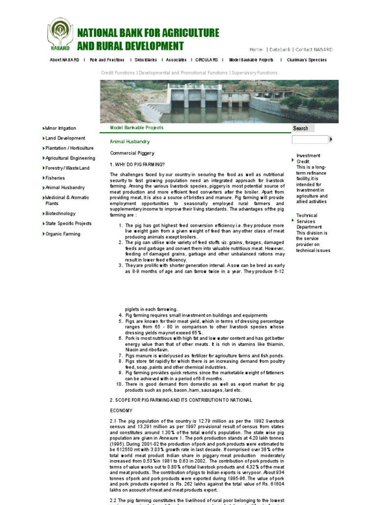 Piggery | PDF | Agriculture | Food And Drink