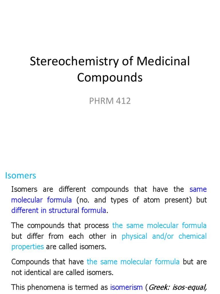 Introduction To Stereochemistry | Download Free PDF | Isomer ...