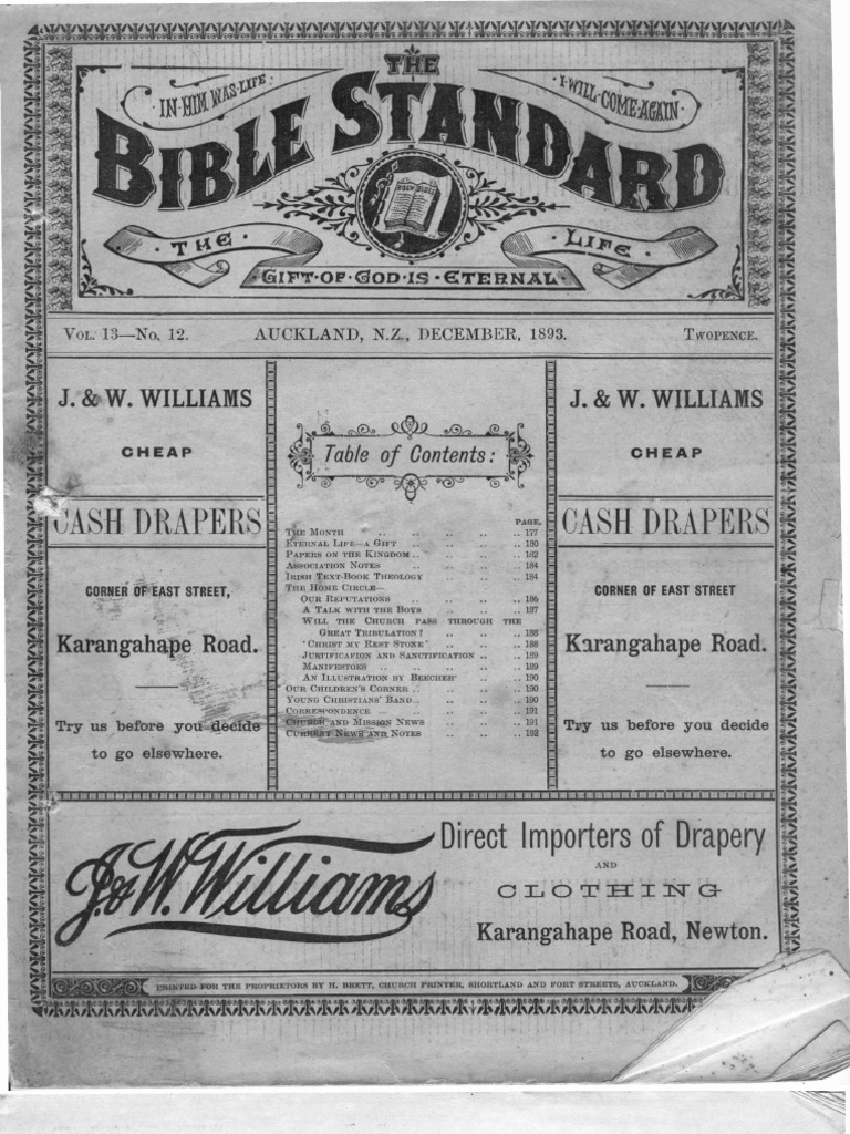 The Bible Standard December 1893 | PDF | Eternal Life (Christianity ...