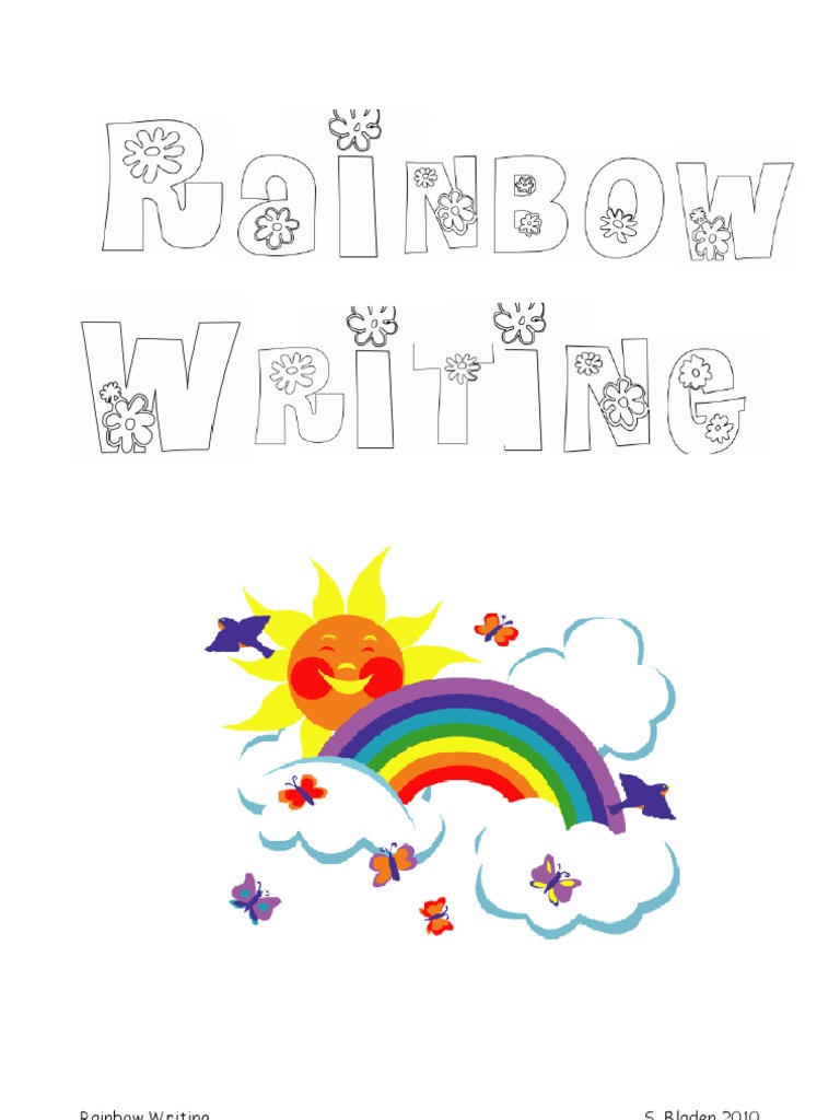 Rainbow Writing Book v2 | PDF | Adverb | Verb