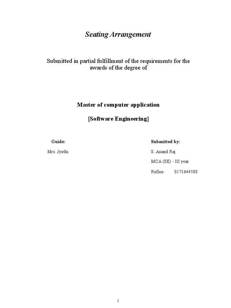 Mca Project Report | PDF | Microsoft Access | Databases