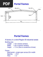calculation of portal frame deflection | Mathematical Optimization | Column