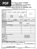 EAGLES Application Form | PDF | Government