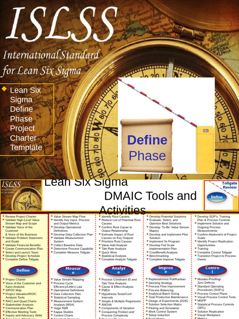 Lean Six Sigma Project Charter Template | Six Sigma | Lean Manufacturing