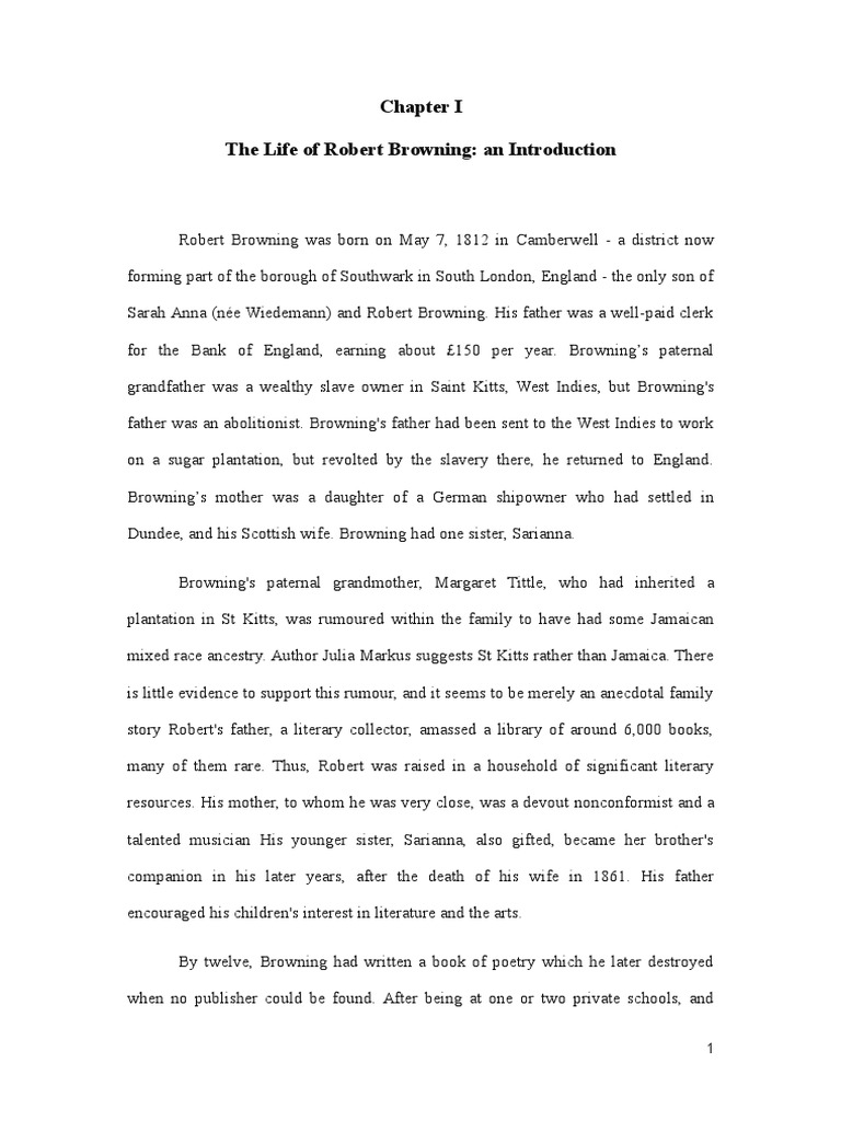 Robert Browning: Life and Works Overview | PDF | Robert Browning | Poetry