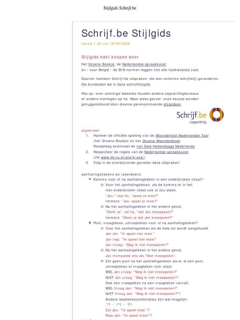 Stijlgids Nederlands | PDF