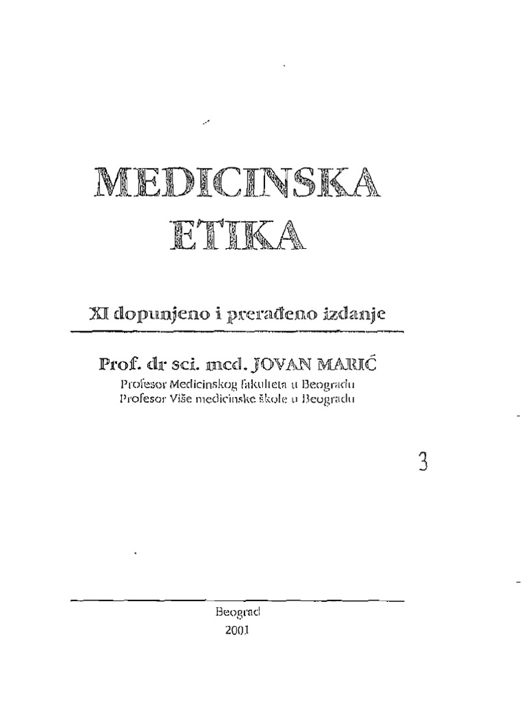 Medicinska Etika | PDF