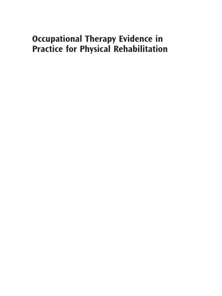 Occupational Therapy Practice | PDF