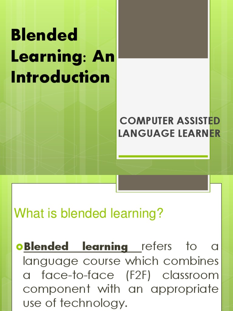 Blended Learning in Language Courses | PDF