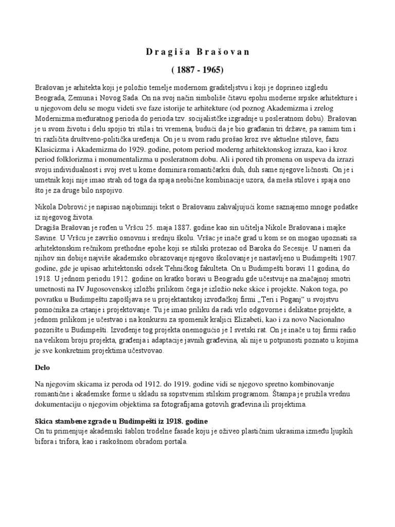 Dragisa Brasovan | PDF