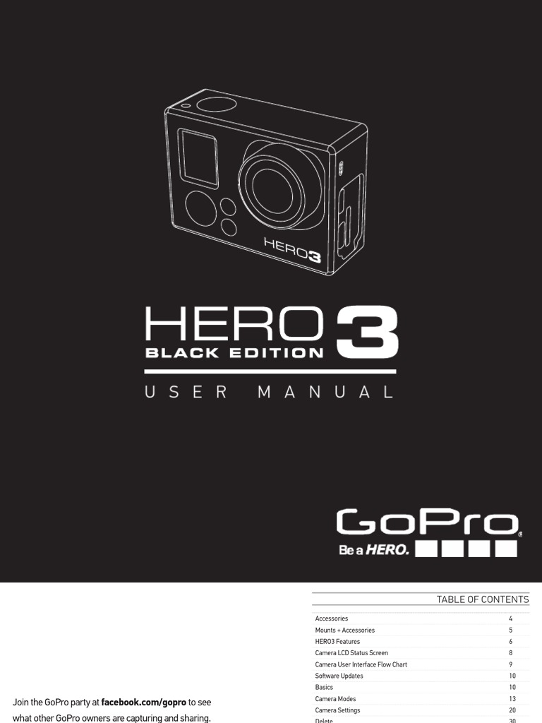 GoPro3 User Guide | PDF | Battery Charger | Raw Image Format