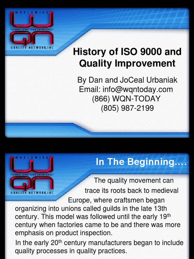 History of ISO 9001 | PDF
