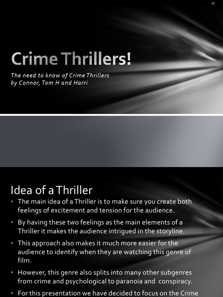 Crime Thriller PowerPoint | Thriller (Genre) | Genre