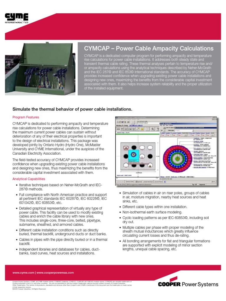 CYMCAP | PDF | Electric Power | Electrical Engineering