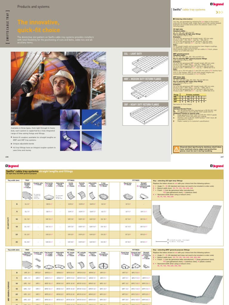 Swifts® Cable Tray Systems | PDF | Galvanization | Screw