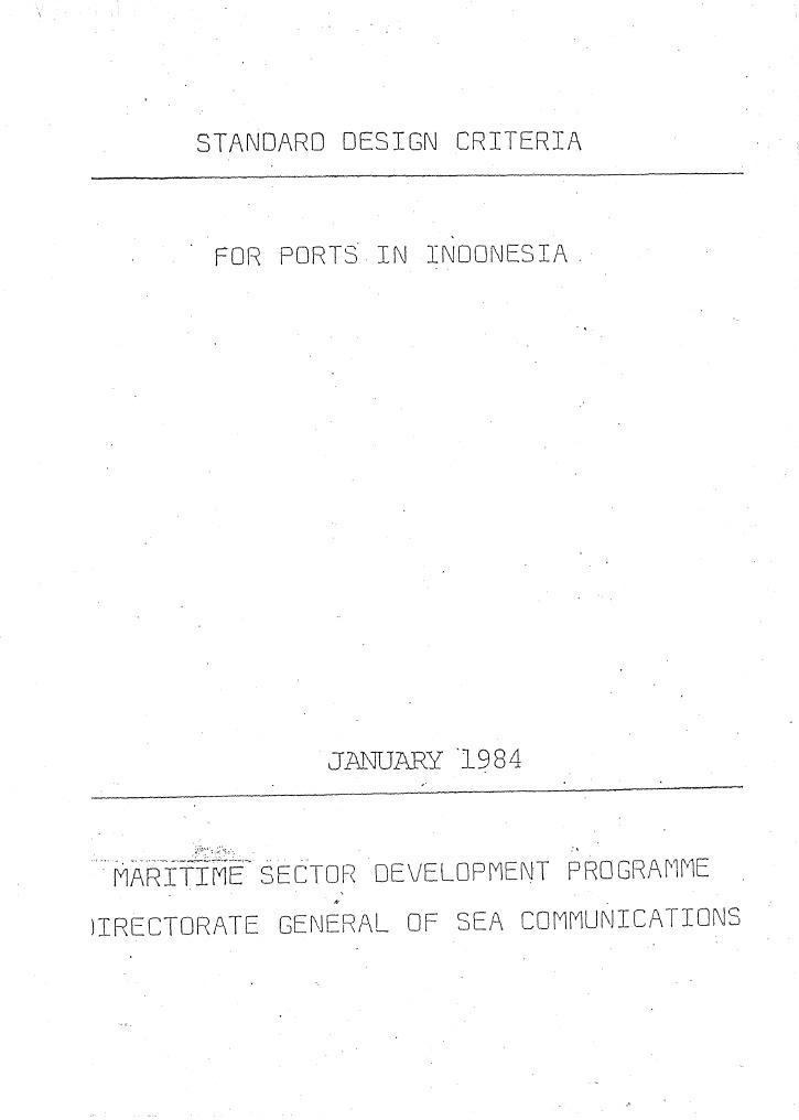 Standar Design Criteria For Port in Indonesia | PDF