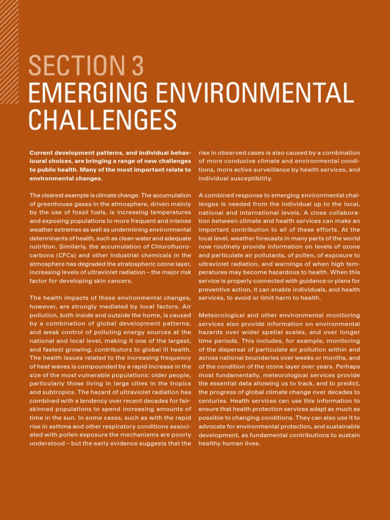 Emerging Environmental Challenges | PDF | Allergen | Air Pollution