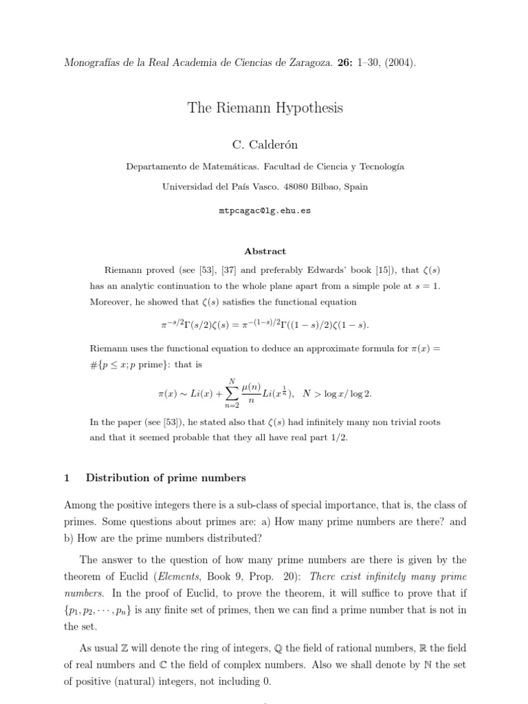An In-Depth Look at Riemann's Groundbreaking 1859 Paper on the ...