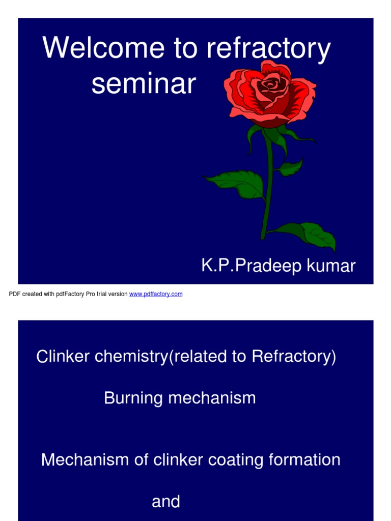 Mechanism of Clinker Coating Formation & Flame | PDF | Refractory ...