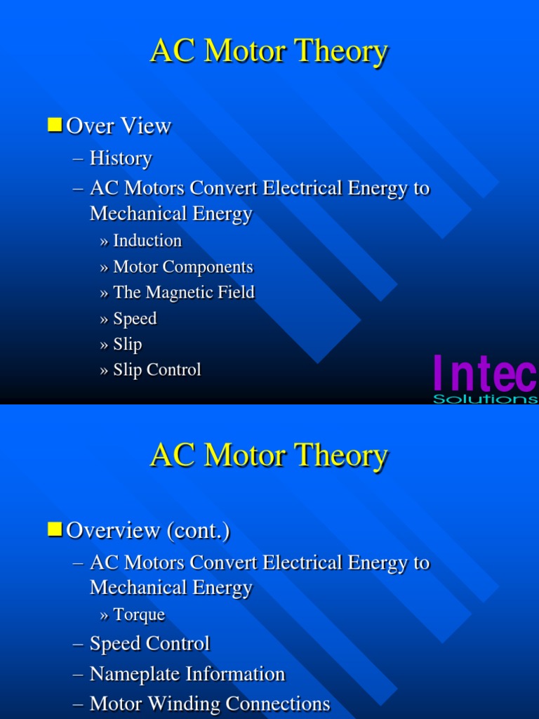 AC Motor Theory: Over View | Download Free PDF | Alternating Current ...
