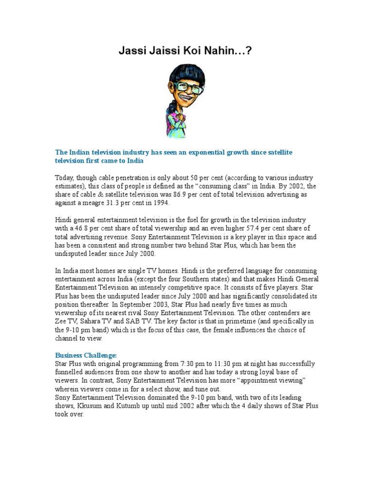 Jassi Jaissi Koi Nahin | PDF | Television | Audience Measurement