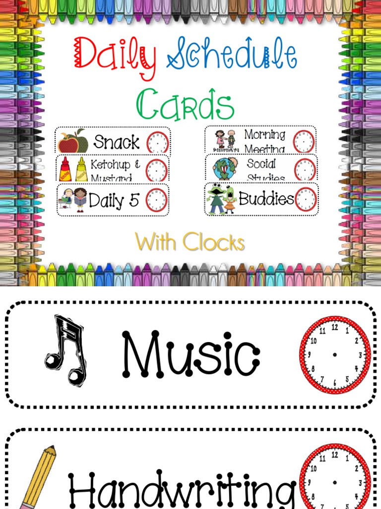 Daily Schedule Cards | PDF