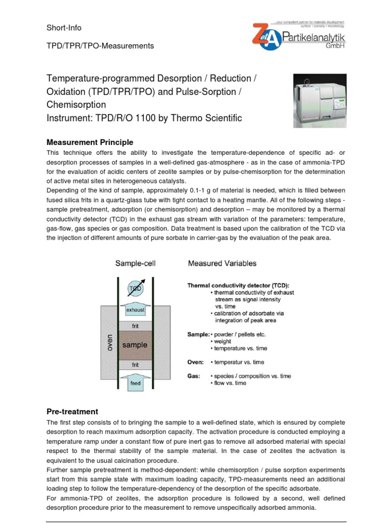 TPD Tpo TPR | PDF | Adsorption | Mole (Unit)