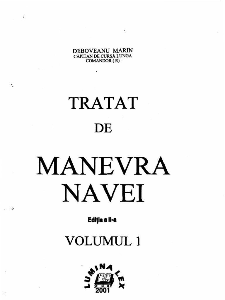 Tratat Manevra Navei Vol I | PDF