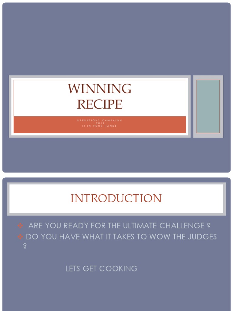 Wimpy Winning Recipe Campaign | PDF | Business