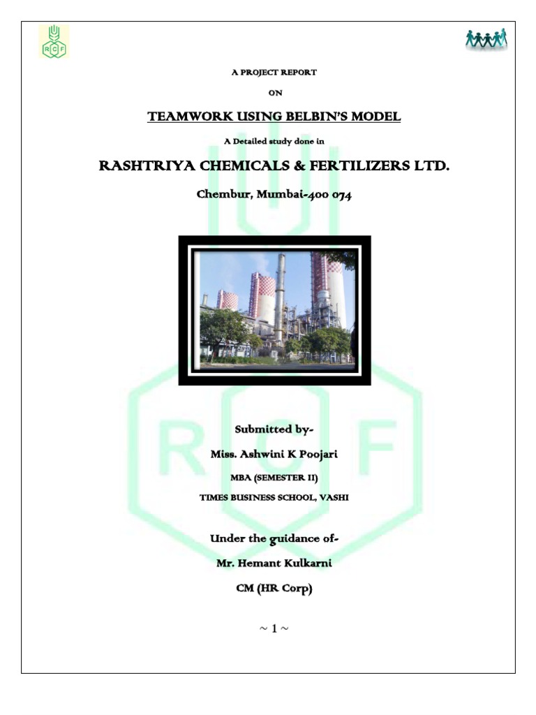 Teamwork Analysis at RCF Alibaug | PDF | Human Resources | Agriculture
