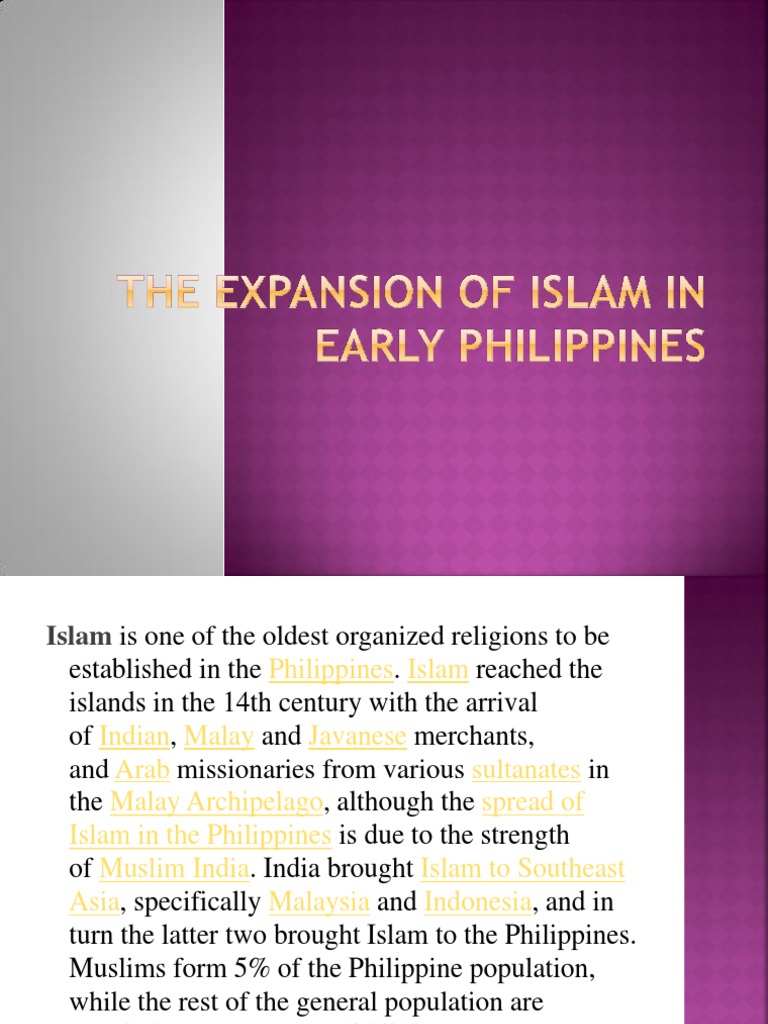 The Expansion of Islam in Early Philippines | PDF | Muhammad | Philippines