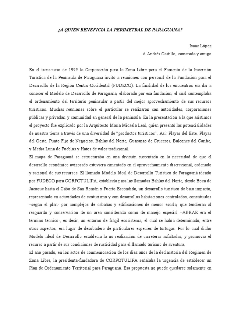 Carretera Perimetral Paraguana | PDF | Turismo | Economias